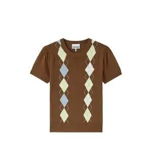 GANNI Tops T-shirts & Jerseys - Brown
