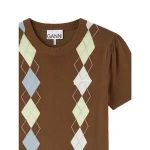 GANNI Tops T-shirts & Jerseys - Brown