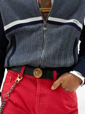 Versace 3.5 Cm Leather Belt - Black