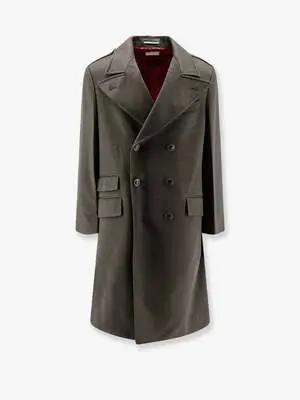 Brunello Cucinelli Double-breasted Virgin Wool Coat - Multicolor