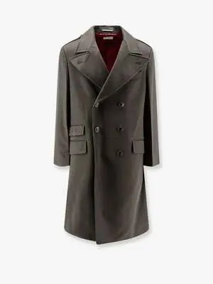 Brunello Cucinelli Double-breasted Virgin Wool Coat - Multicolor