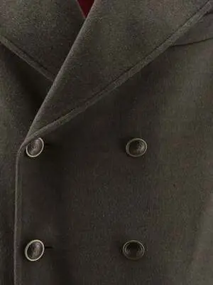 Brunello Cucinelli Double-breasted Virgin Wool Coat - Multicolor