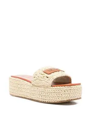 Versace Logo Sandals - Multicolor
