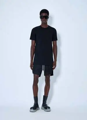 Rick Owens Leather Drawstring Shorts - Black