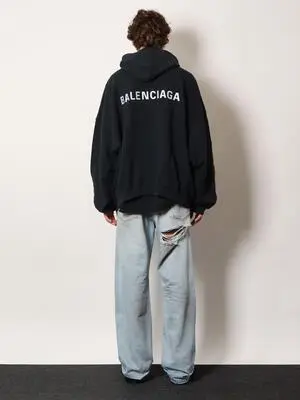Balenciaga Cotton Hooded Sweatshirt - Multicolor