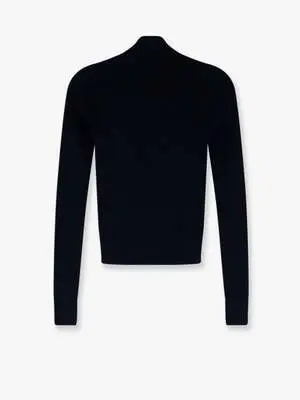 Miu Miu Cotton Cardigan With Front Logo Inlay - Multicolor