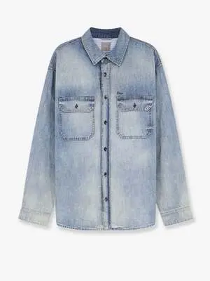 Dior Cotton Shirt Jacket With Embroidered Lettering Logo - Multicolor