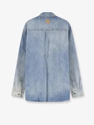 Dior Cotton Shirt Jacket With Embroidered Lettering Logo - Multicolor