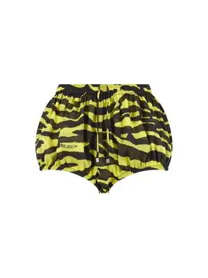 Attico Black And Yellow Shorts - Multicolor