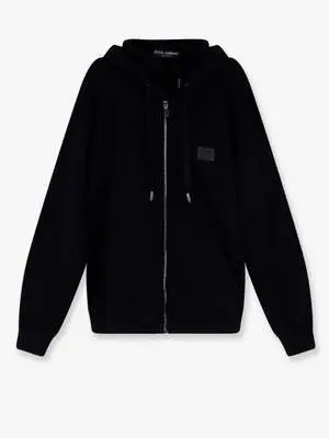 Dolce & Gabbana Cotton Sweatshirt With Metal Logo Patch - Multicolor