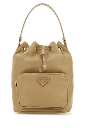 Prada Re-nylon Duet Bucket Bag - Brown