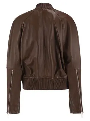 Sportmax Spxamour Lambskin Leather Bomber Jacket