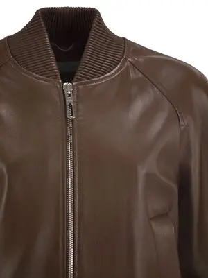 Sportmax Spxamour Lambskin Leather Bomber Jacket