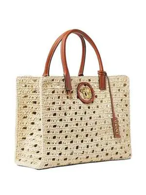 Versace La Medusa Large Raffia Tote Bag