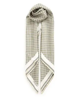 Saint Laurent Saint Laurent Women Square Scarf Cream