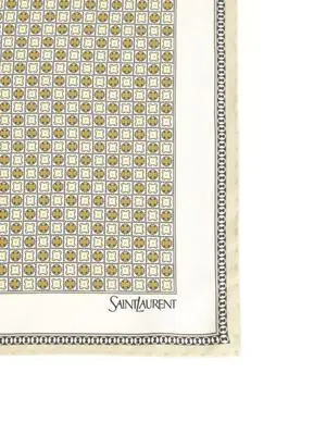 Saint Laurent Square Scarf - Cream