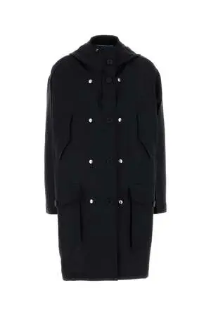 Prada Navy Mohair Blend Overcoat