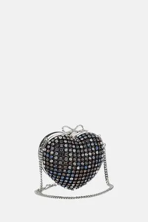 SELF-PORTRAIT Heart Crystal Clutch