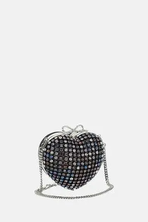 SELF-PORTRAIT Heart Crystal Clutch