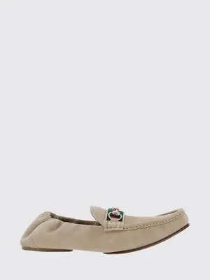 Gucci Suede Loafers - Cream