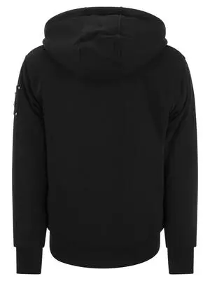Moose Knuckles Faux Fur Lined Hoodie - Black