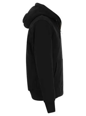 Moose Knuckles Faux Fur Lined Hoodie - Black