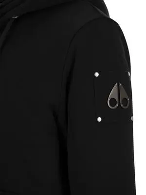 Moose Knuckles Faux Fur Lined Hoodie - Black