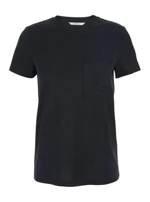 Max Mara Cotton Crewneck T-shirt - Black