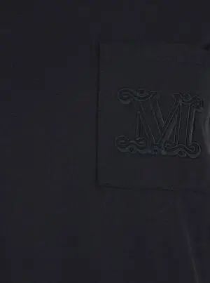 Max Mara Cotton Crewneck T-shirt - Black