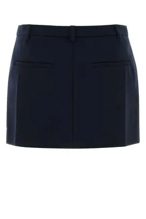 Miu Miu Navy Stretch Jersey Mini Skirt