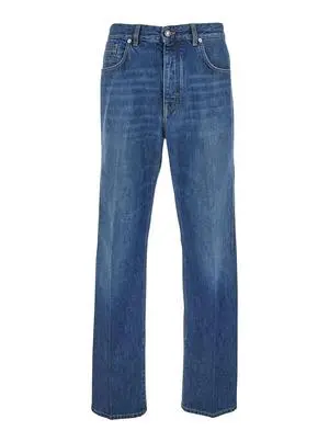 Givenchy Logo Patch Denim Jeans - Multicolor