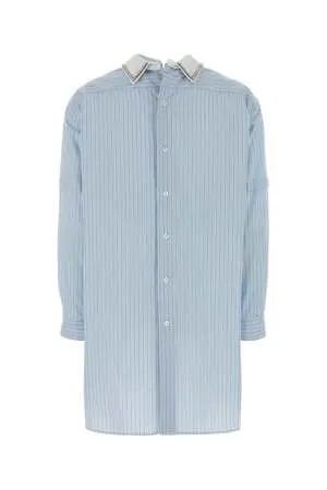 Prada Embroidered Poplin Blouse