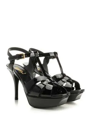 Saint Laurent Tribute Platform Sandals - Black