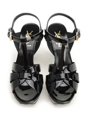 Saint Laurent Tribute Platform Sandals - Black