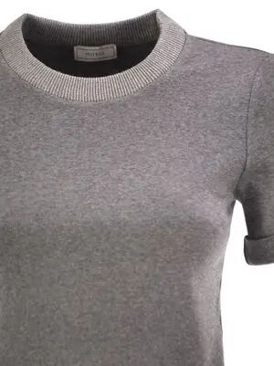 Peserico Stretch Cotton Jersey T-shirt - Gray
