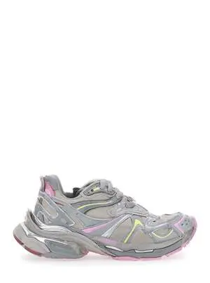 Balenciaga Runner 2' Beige Sneaker With Embossed Logo In Mesh And Nylon - Multicolor