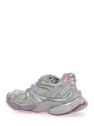 Balenciaga Runner 2' Beige Sneaker With Embossed Logo In Mesh And Nylon - Multicolor
