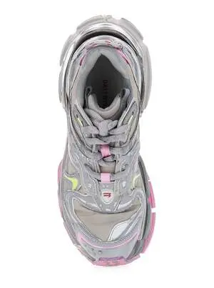 Balenciaga Runner 2' Beige Sneaker With Embossed Logo In Mesh And Nylon - Multicolor