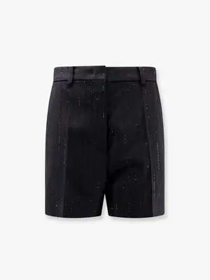 Max Mara Max Mara Women Siberia Virgin Wool Shorts With Sequins Multicolor