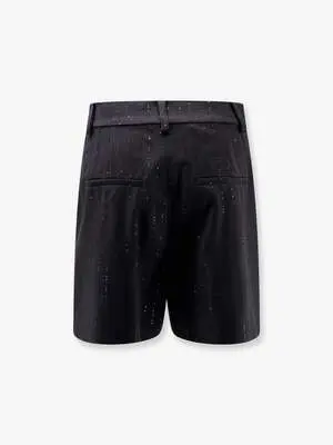 Max Mara Siberia Virgin Wool Shorts With Sequins - Multicolor
