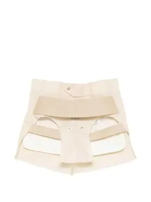 Rick Owens Skirt With Layered Straps And Temple Cutout - Multicolor