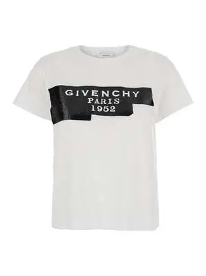 Givenchy T-shirt With Lettering Logo On The Front In Cotton - White