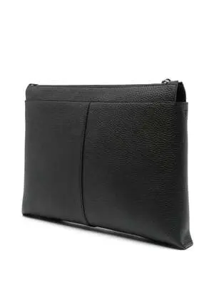 TOD'S Document Holder Medium Leather Pouch - Black