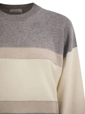 Peserico Virgin Wool, Silk, And Cashmere Jumper - Multicolor