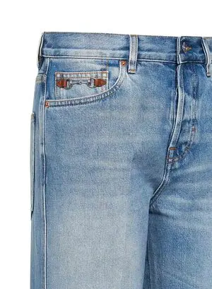Gucci Light Blue Flared Cotton Denim Jeans