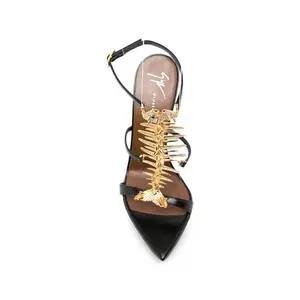 GIUSEPPE ZANOTTI Slim Leather Sandals - Black