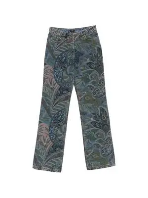 Etro Paisley Print Jeans - Blue