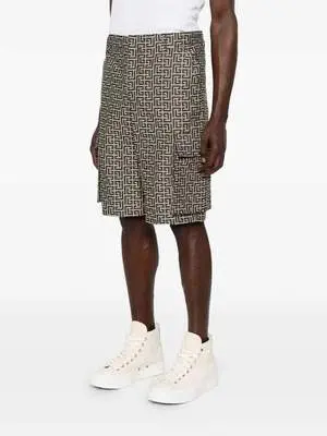 Balmain Monogrammed Cargo Shorts - Multicolor