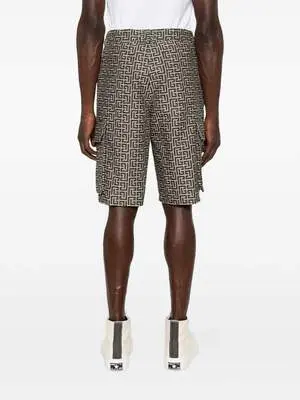 Balmain Monogrammed Cargo Shorts - Multicolor