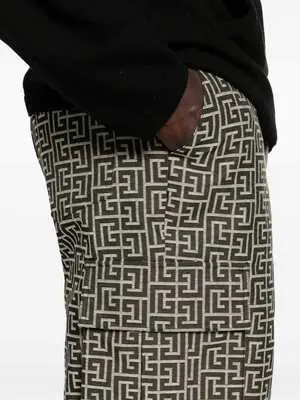 Balmain Monogrammed Cargo Shorts - Multicolor